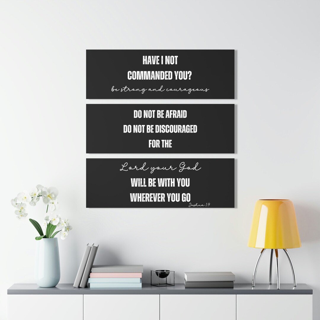 Scripture Wall Decor, Christian Acrylic Prints, Be Strong and ...
