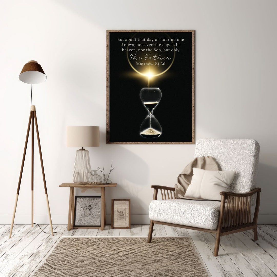 Matthew 24 Bible Verse Canvas, Bible Verse Wall Art, Church Decor ...