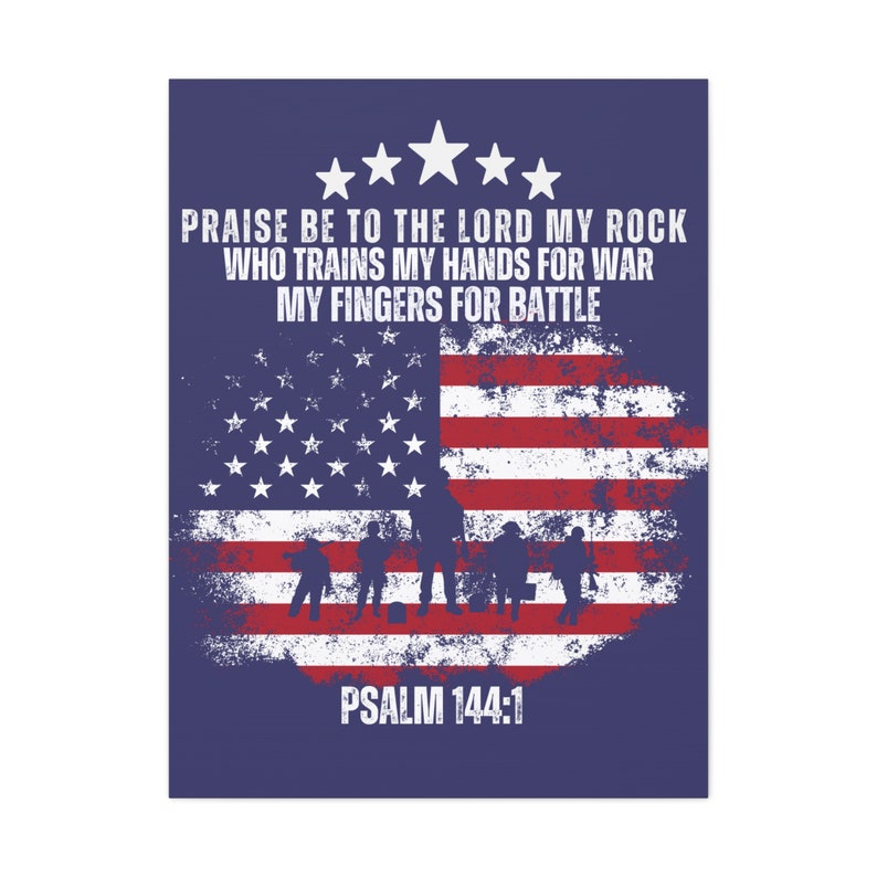 Bible Verse Patriotic Wall Art Canvas, 4th of July, Christian Wall Art ...