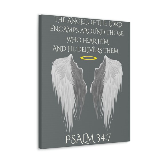 Wing Angels Canvas Artwork Psalm 23 Psalm 23:1 The Lord Is My Shepherd