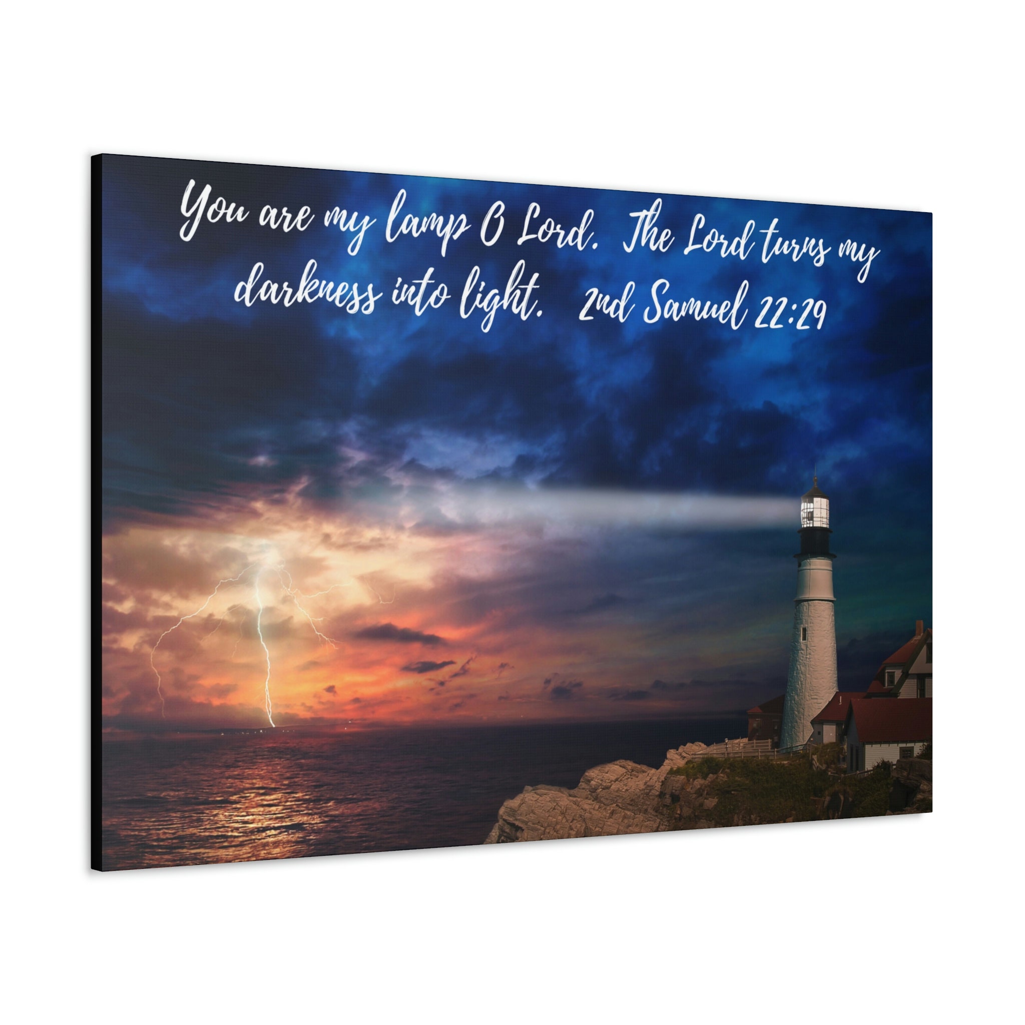 Lighthouse Wall Art, Lighthouse Scripture Decor, Wall Art Gift, Home ...