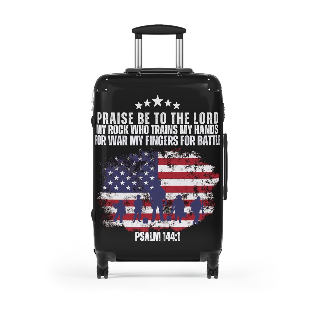 Bible Verse Suitcase, Psalm 144 Luggage, Christian Gifts, Religious ...