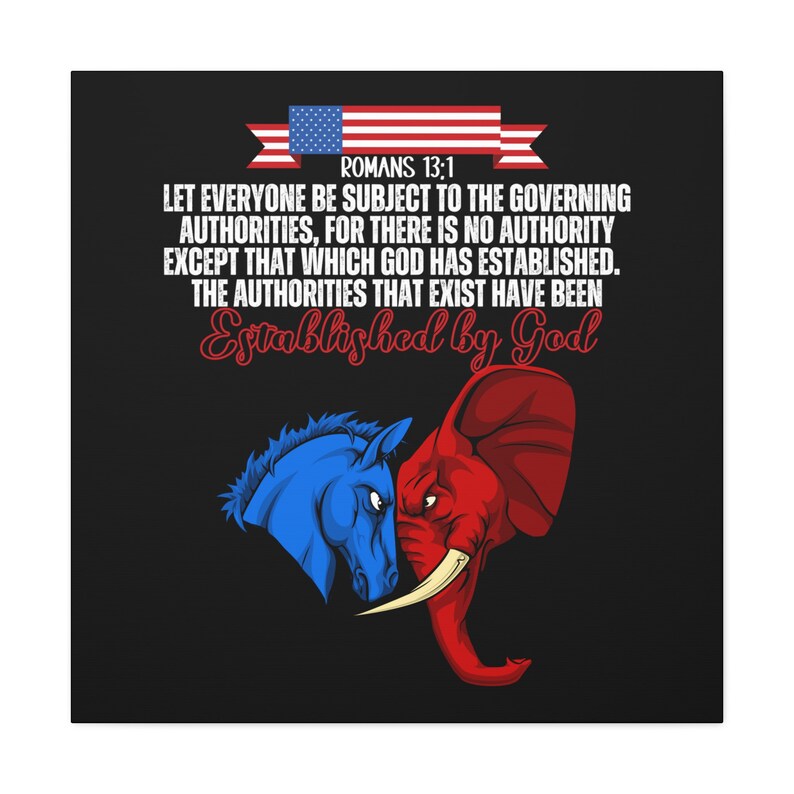 Political Bible Verse Canvas Wall Art, Christian Wall Art, Republican ...