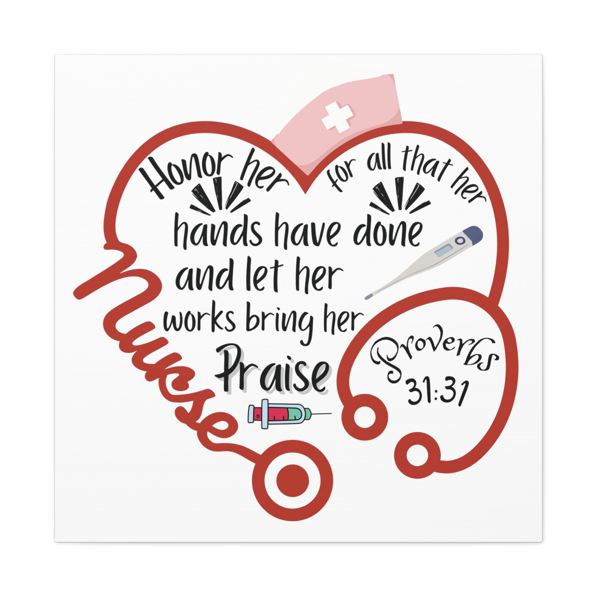 Gift for Nurse Bible Verse Canvas Christian Gifts Nursing - Etsy