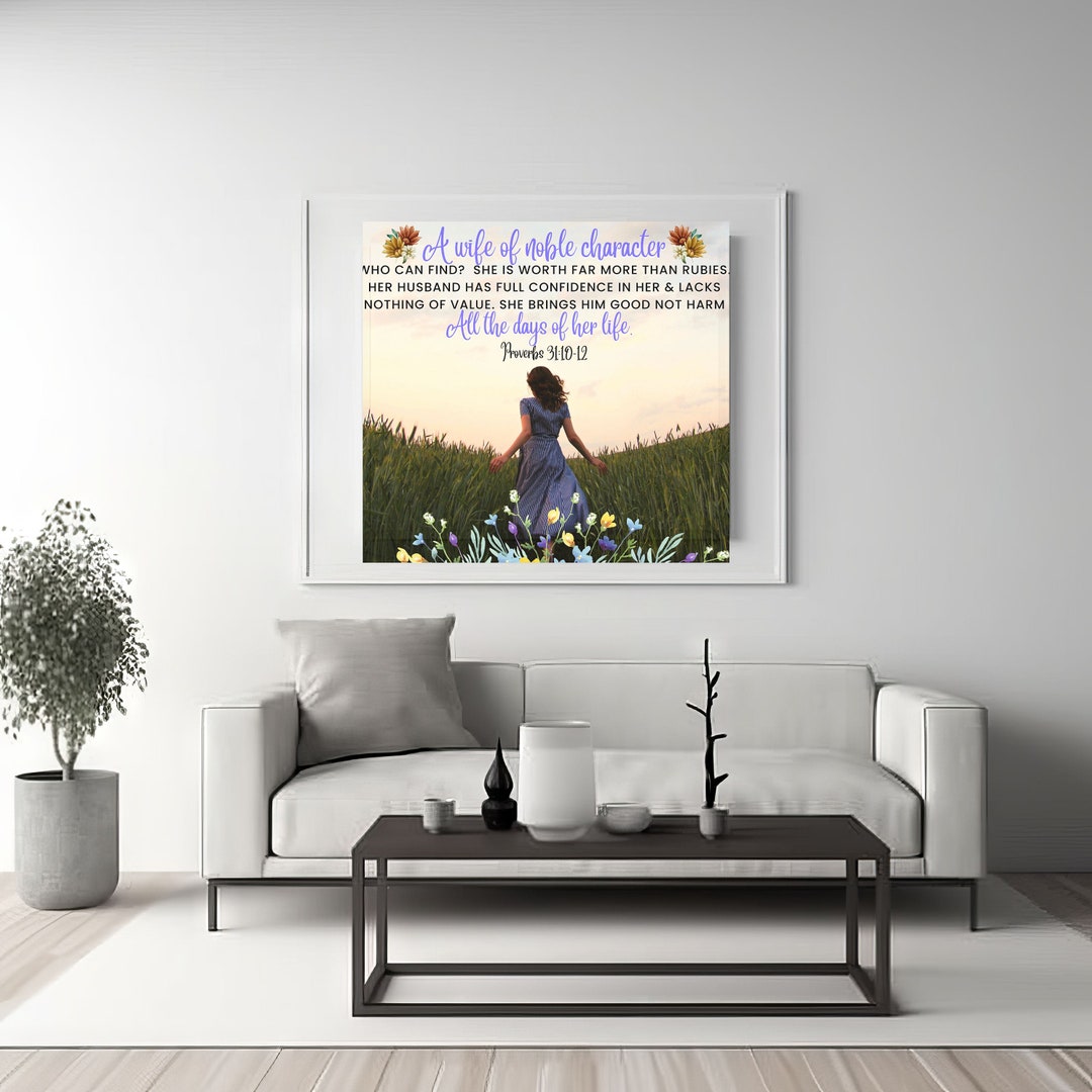 Mother's Day Gift, Proverbs 31 Wall Art, Scripture Wall Art, Christian ...