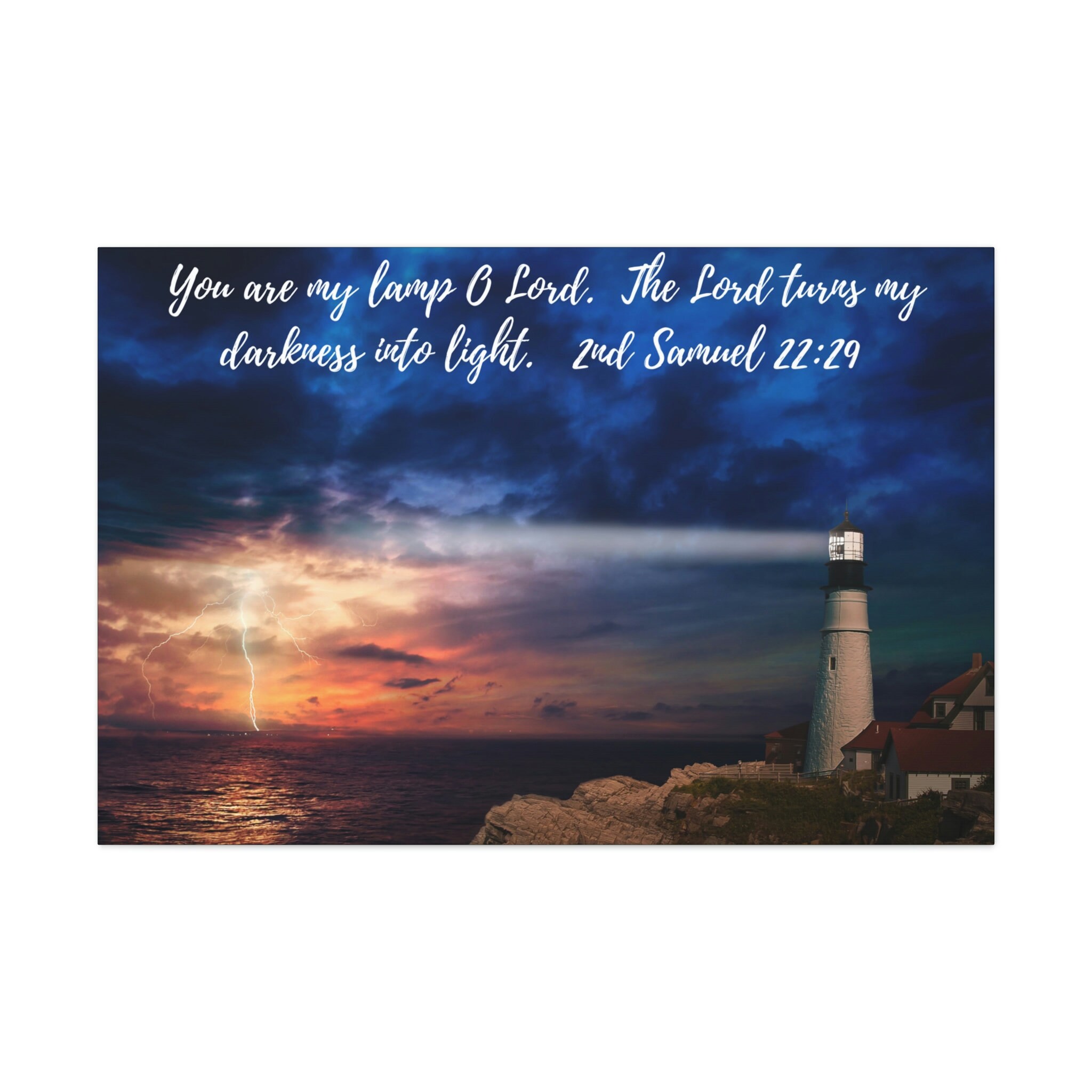 Lighthouse Wall Art, Lighthouse Scripture Decor, Wall Art Gift, Home ...