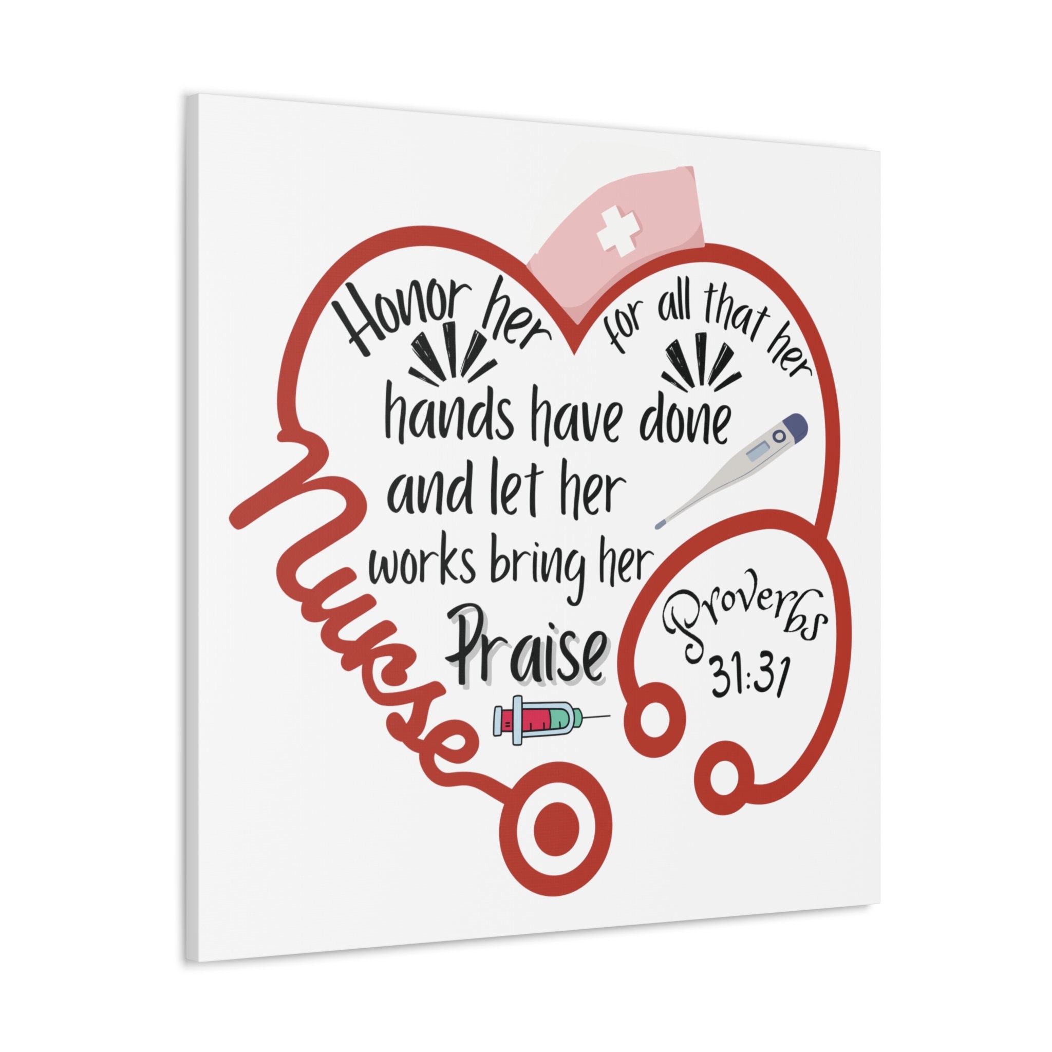 Gift for Nurse, Bible Verse Canvas, Christian Gifts, Nursing Student ...