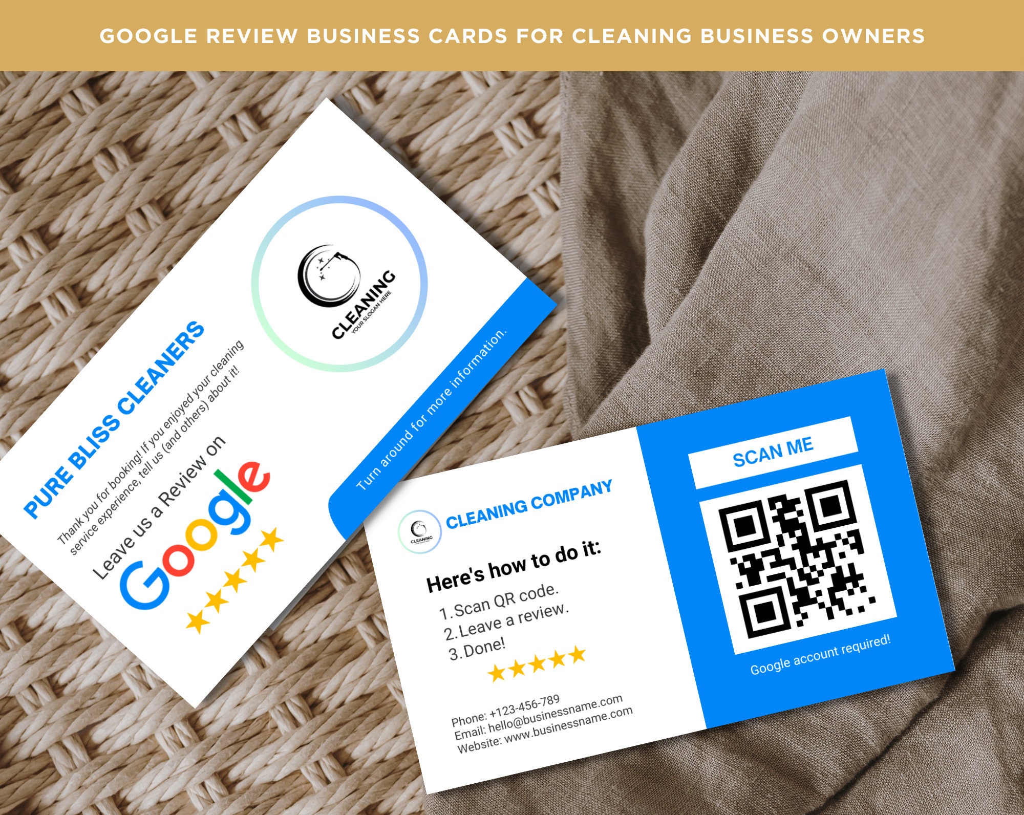 Cleaning Business Card Google Review Cards Google Review Business Cards ...