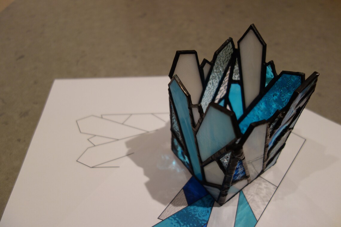 Frozen Ice Stained Glass Candle Holder PATTERN, Digital Download, PDF ...