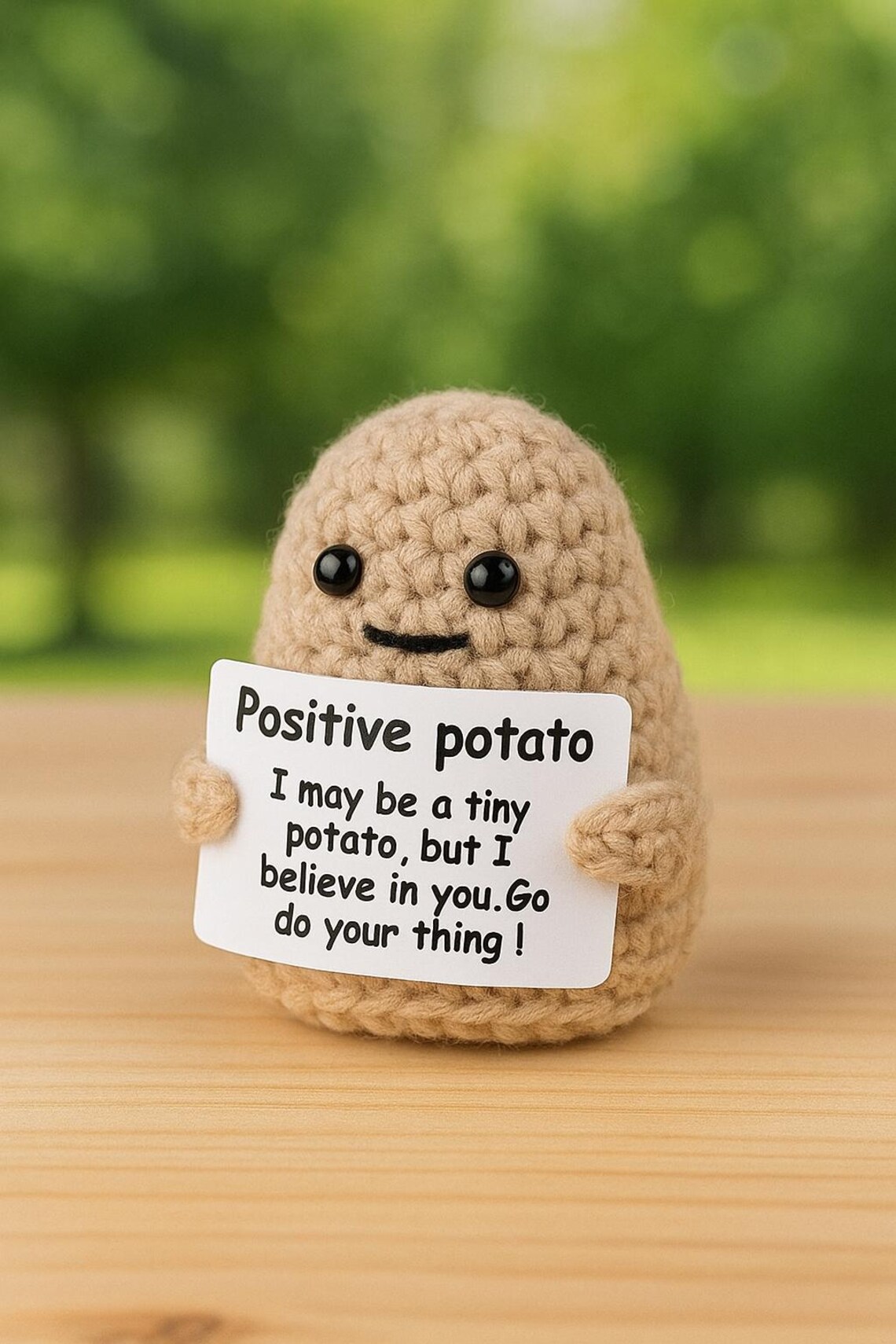 Positive Potato, Mini Handmade Plush Wool Knitting Doll - Etsy