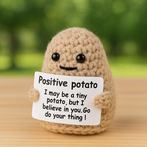 Positive Potato, Mini Handmade Plush Wool Knitting Doll - Etsy