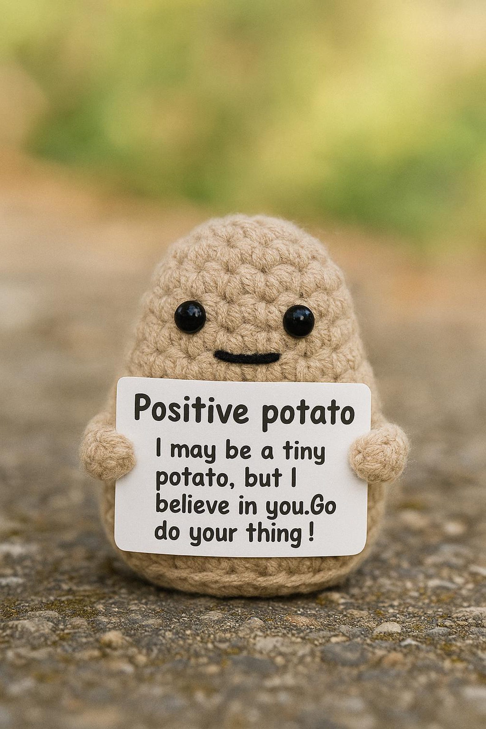 Positive Potato, Mini Handmade Plush Wool Knitting Doll - Etsy