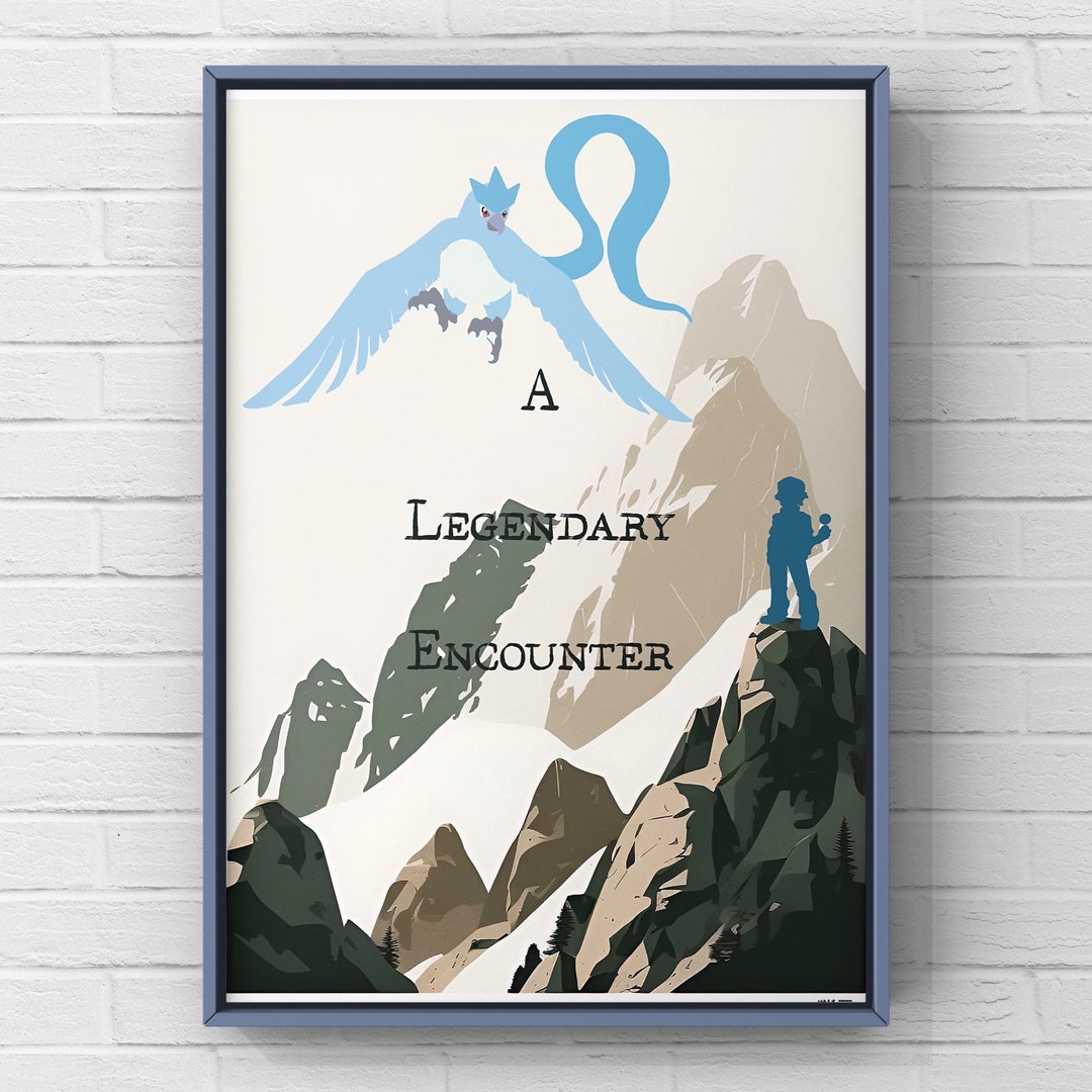 Legendary Pokémon Encounter Articuno minimalist Art Poster Unique ...