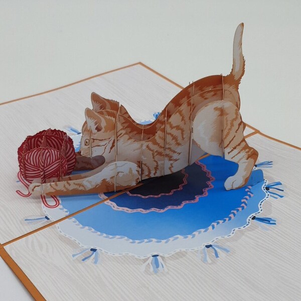 Cat Pop up Card - Etsy