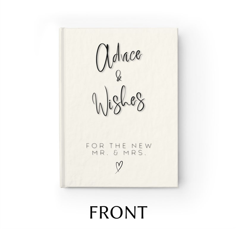Modern Wedding Advice Book Wedding Decor Advice and Wishes for Bride ...