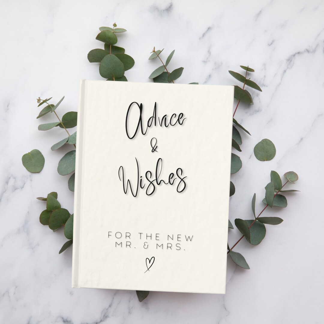 Modern Wedding Advice Book Wedding Decor Advice and Wishes for Bride ...