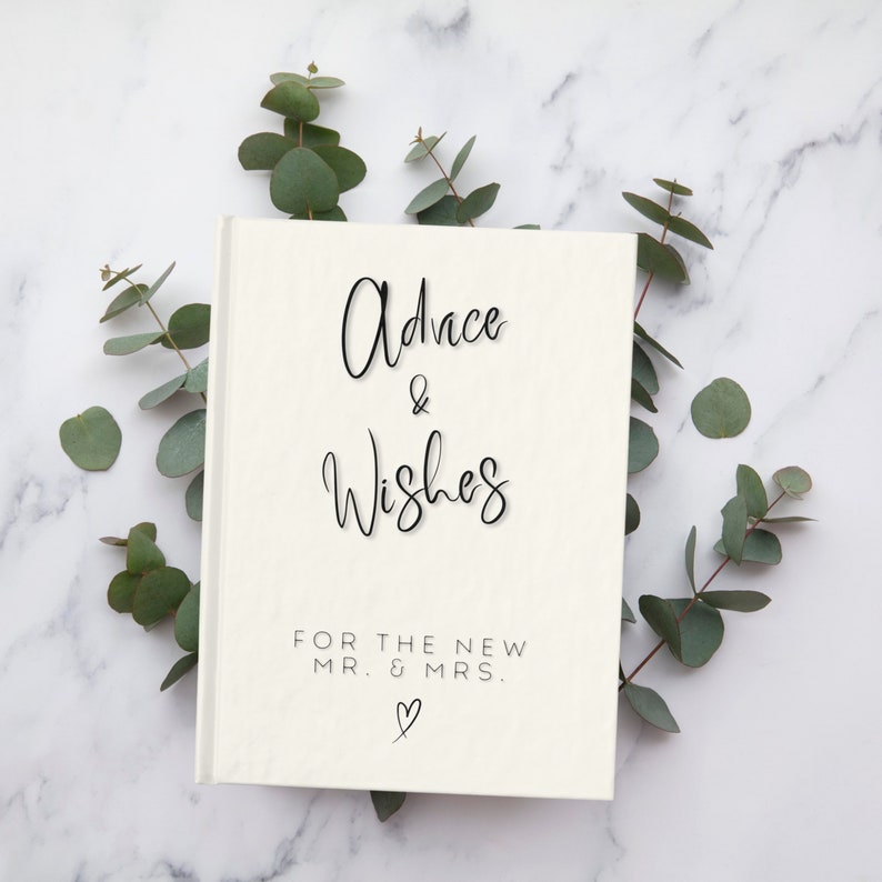 Modern Wedding Advice Book Wedding Decor Advice and Wishes for Bride ...