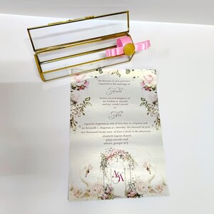 Royal Theme Scroll Invitation With Glass Box - Etsy