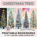 Colorful Christmas Tree Bookmark Printable Bookmark Winter Holiday ...