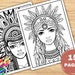 Women and Headdress Coloring Page, 15 Printable Coloring Pages ...