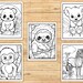 Happy Animals Coloring Pages, 20 Printable Sheets for Kids, Boys, Girls ...