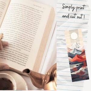 Mountain Bookmark Printable Bookmark Outdoor Themed Bookmark PNG PDF ...