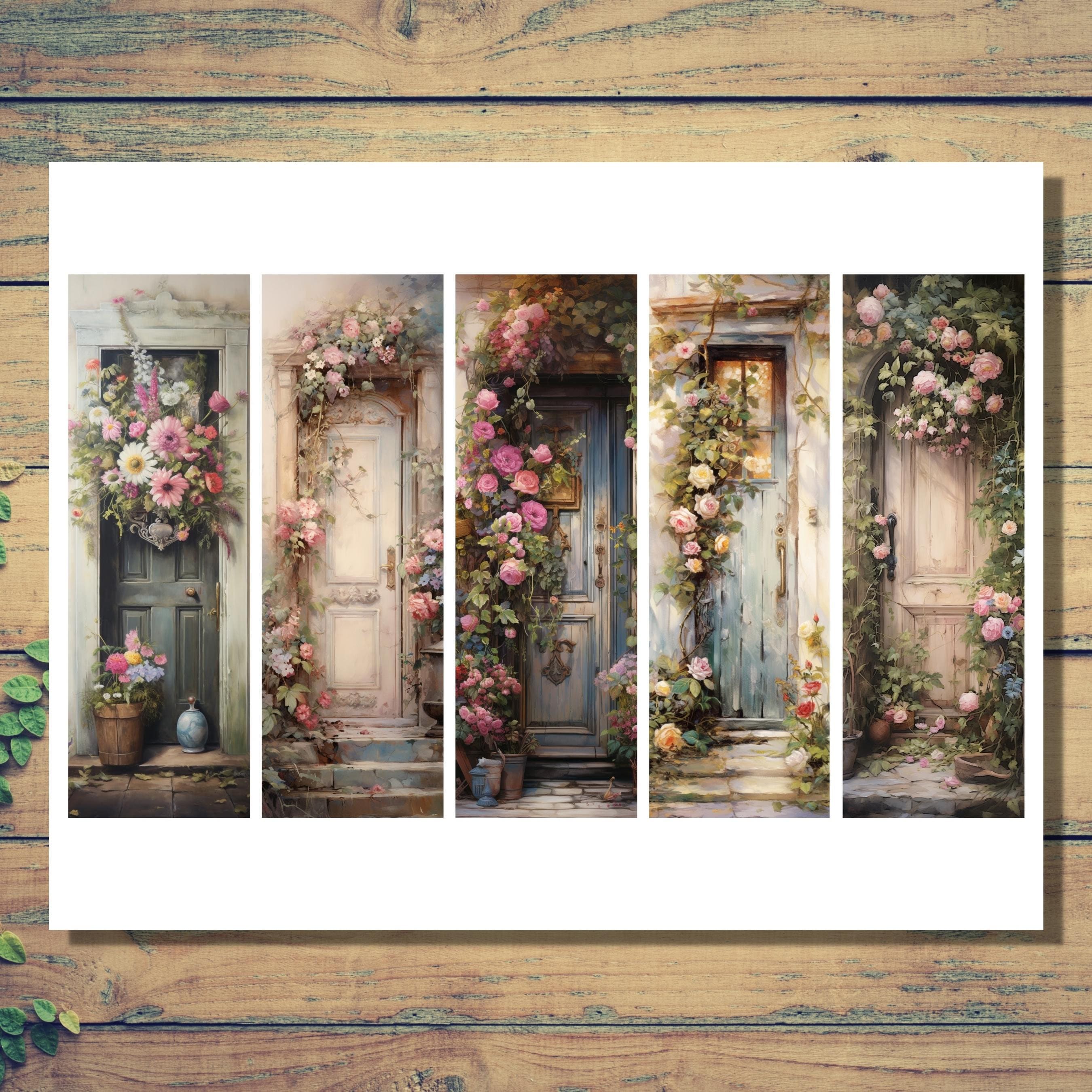 Rustic Cottage Doors Bookmarks Printable Bookmark Fantasy - Etsy