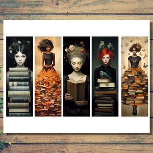 Bookworm Bookmark Printable Bookmarks Book Bookmark PNG PDF JPG Fantasy ...