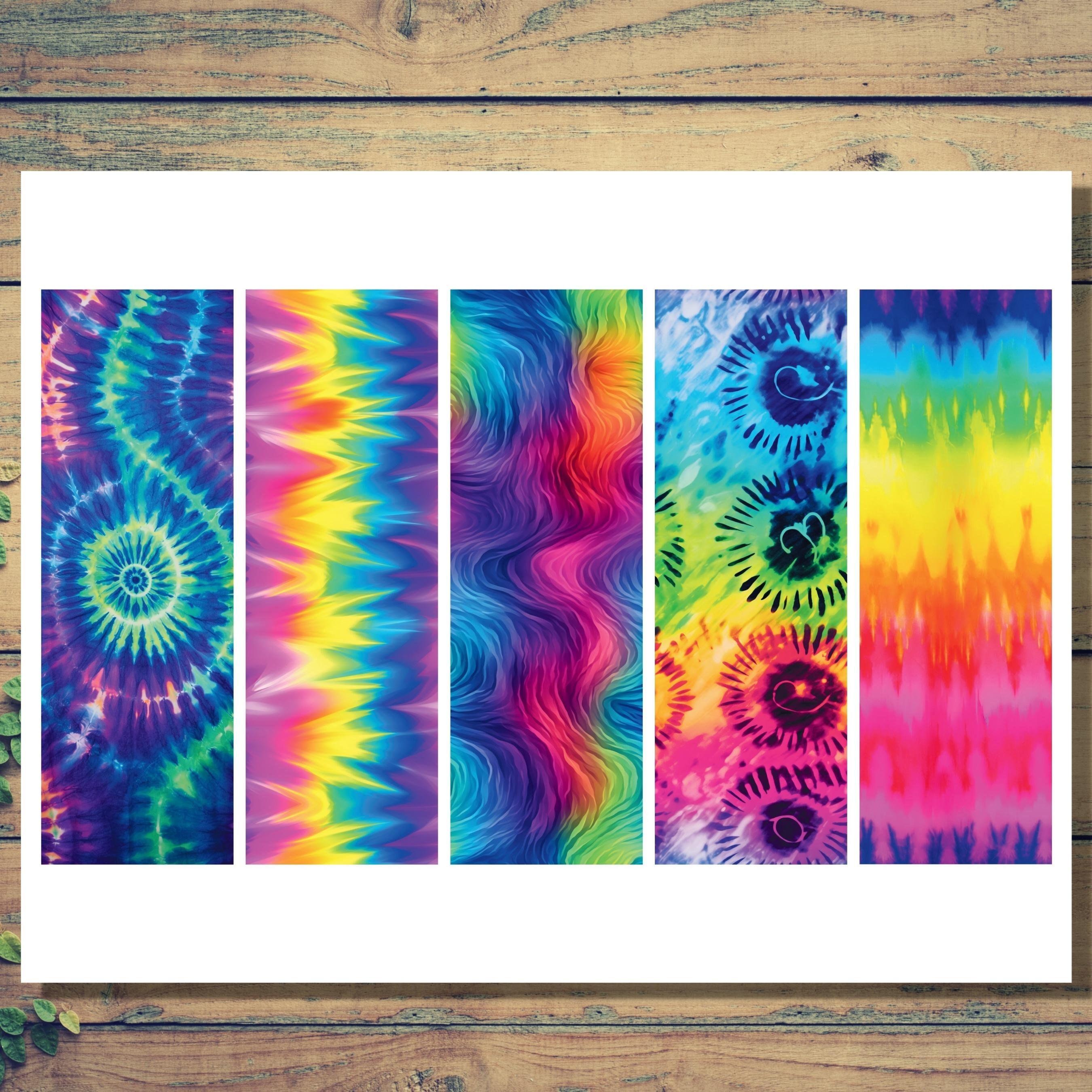 Tie Dye Bookmarks Printable Bookmark Colorful Bookmark Neon - Etsy