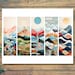 Mountain Bookmark Printable Bookmark Outdoor Themed Bookmark PNG PDF ...