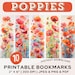 Poppies Printable Bookmarks Poppy Printable Watercolor - Etsy