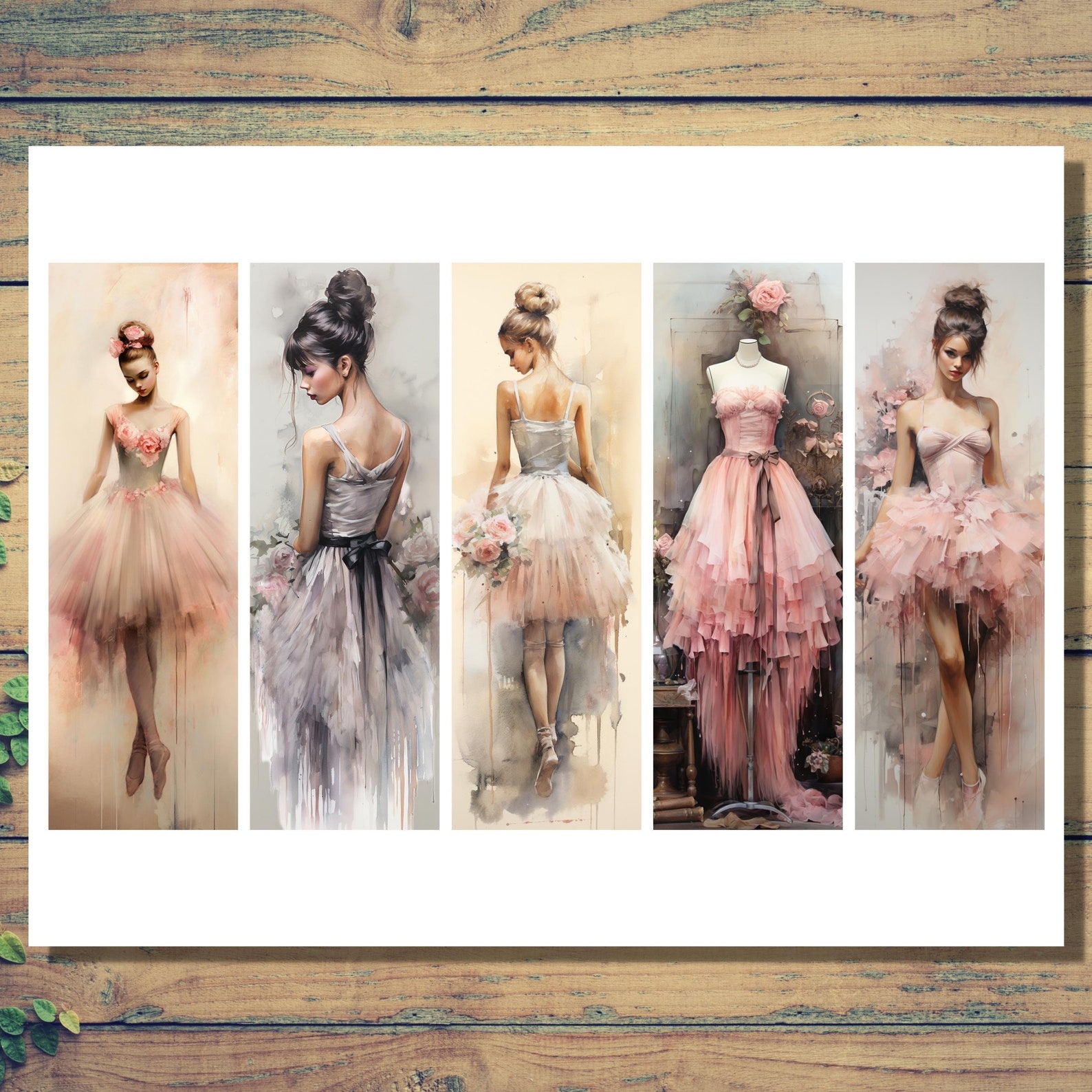 Ballet Bookmark Printable Bookmarks Ballerina Dancer Artwork - Etsy