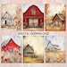 Barn Junk Journal Paper BIG BUNDLE Digital Papers Pack Collage ...