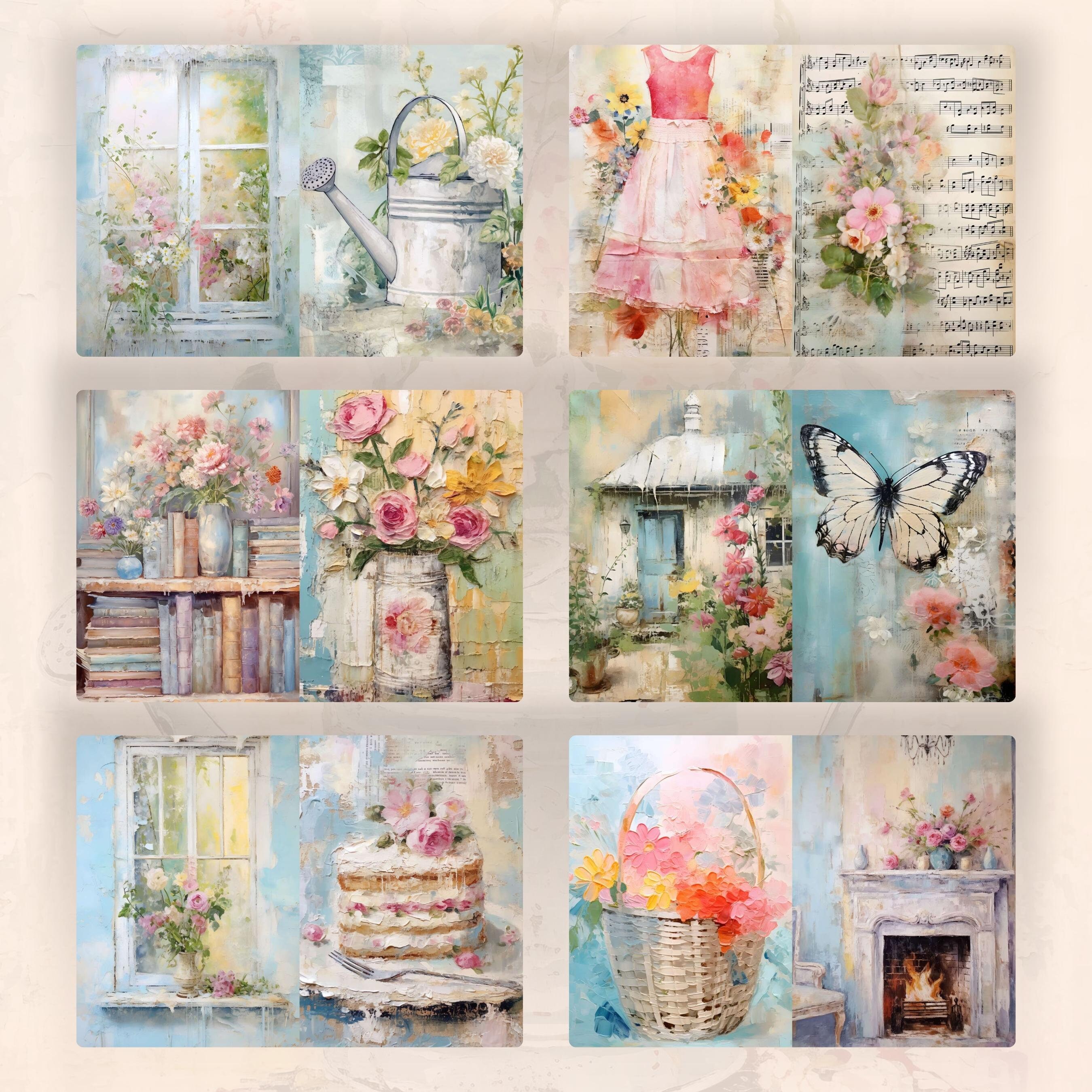 Cottagecore Junk Journal Paper BIG BUNDLE Digital Papers Pack ...