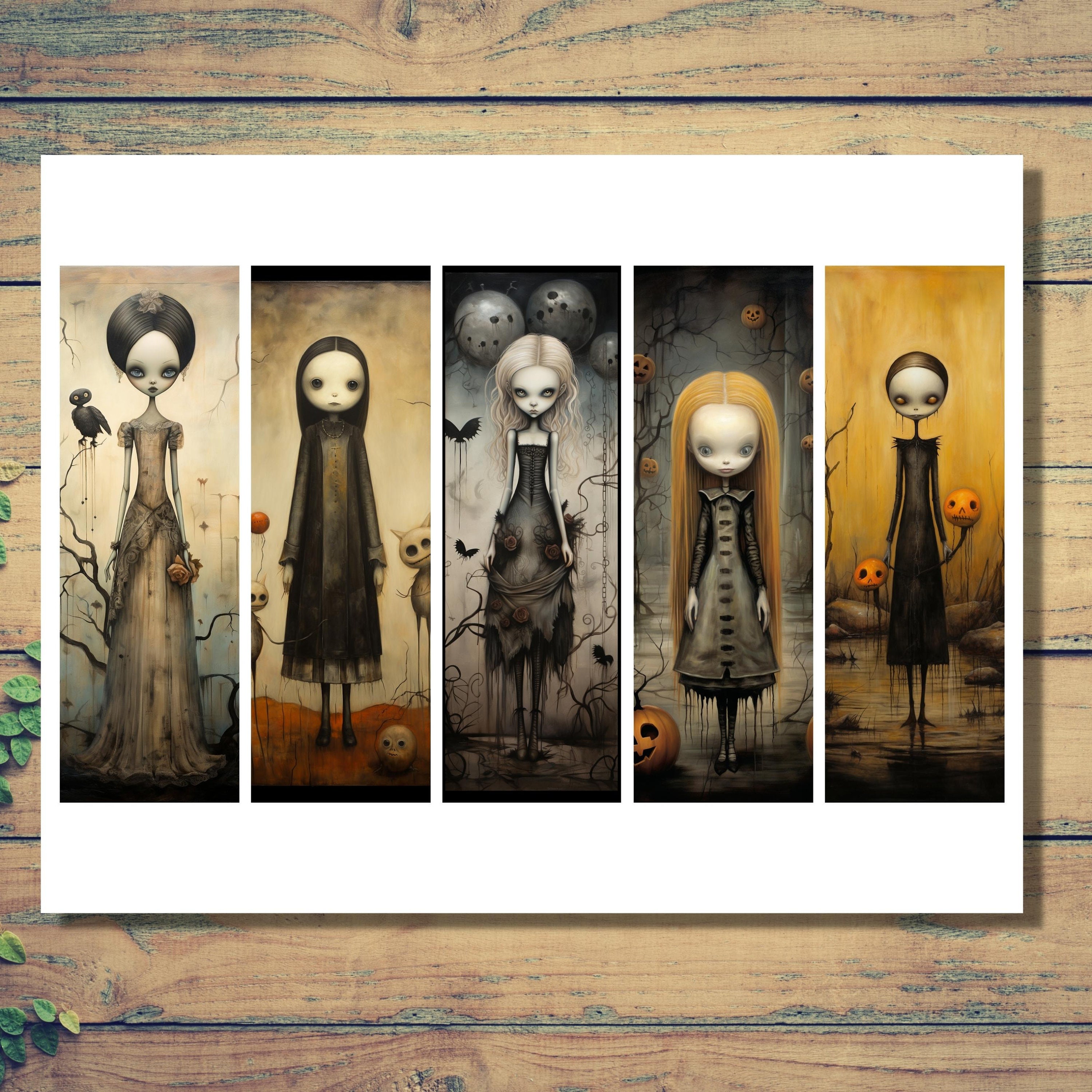 Scary Halloween Printable Bookmarks Spooky Halloween Bookmark - Etsy