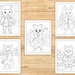Anthropomorphic Animals in Clothes Coloring Pages 20 Printable Pages ...