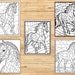 Stained Glass Horse Pattern Coloring Page, 15 Printable Pages, PDF ...