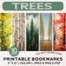 Trees Bookmark Printable Bookmarks Landscape Bookmark PNG PDF JPG Tree ...