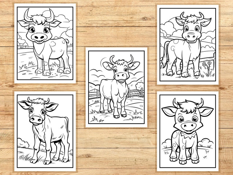 Cow Coloring Pages, 10 Printable Coloring Sheets for Kids and Adults ...