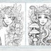 Forest Fairy Girls Coloring Pages, 5 Printable Coloring Pages ...