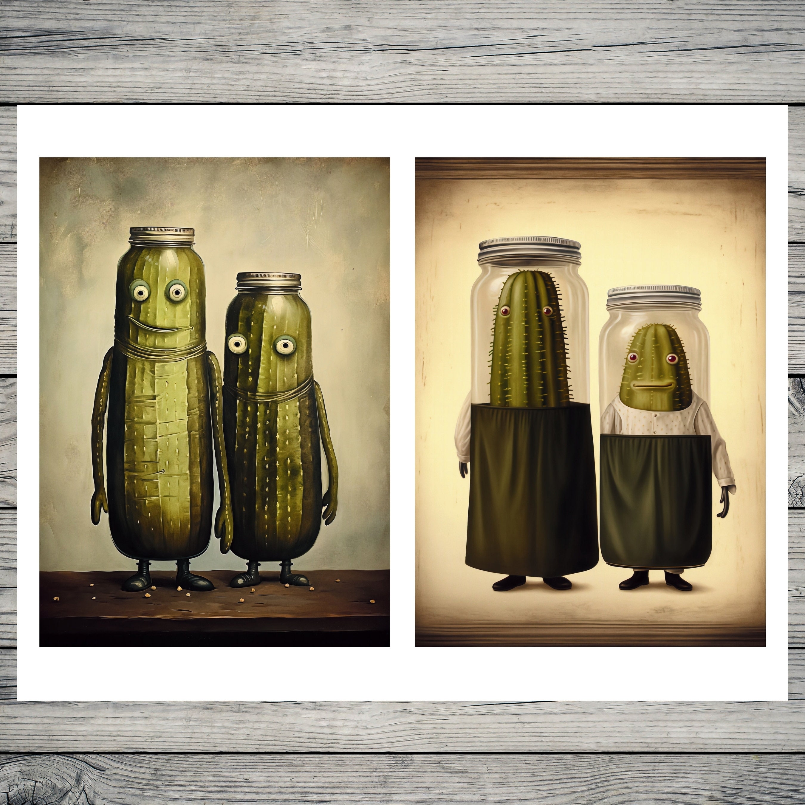 Pickles Printable Junk Journal Cards ATC Card Making Surreal Art Garden ...