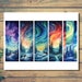Northern Lights Printable Bookmarks Aurora Borealis Watercolor - Etsy