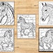 Stained Glass Horse Pattern Coloring Page, 15 Printable Pages, PDF ...