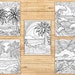 Ocean Waves Coloring Pages, 10 Printable Ocean Themed Pages, Beach ...