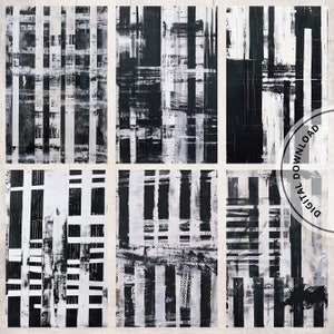 Black and White Stripes Half Papers Printable Pages Abstract Painting ...