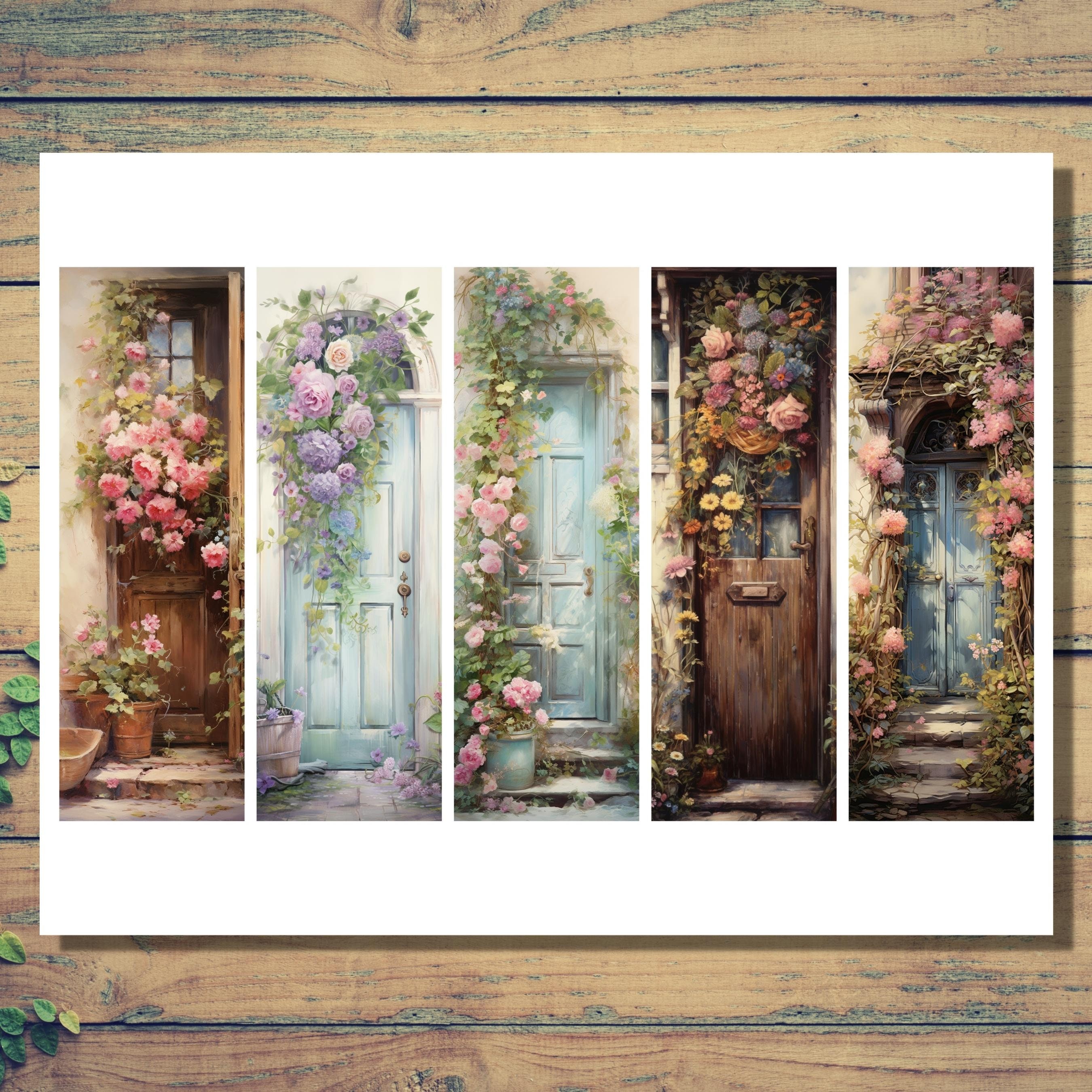 Rustic Cottage Doors Bookmarks Printable Bookmark Fantasy - Etsy