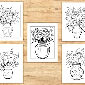Still Life Coloring Pages - Bowl of Fruit & Flowers, 20 Printable Pages ...