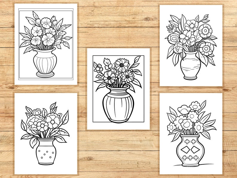Still Life Coloring Pages Bowl of Fruit & Flowers, 20 Printable Pages ...