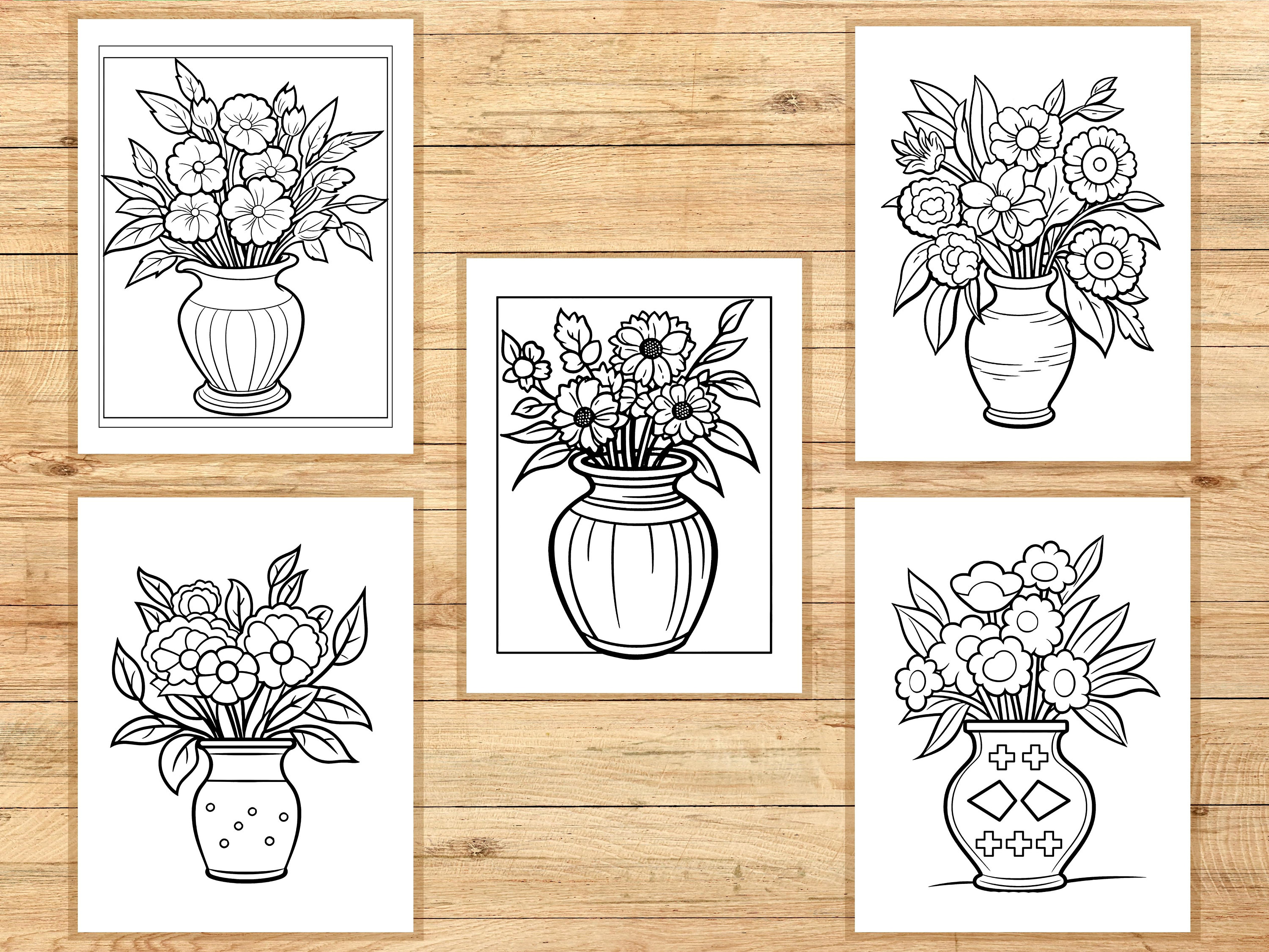 Still Life Coloring Pages Bowl of Fruit & Flowers, 20 Printable Pages ...