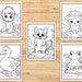 Happy Animals Coloring Pages, 20 Printable Sheets for Kids, Boys, Girls ...